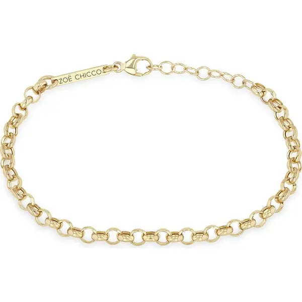 Zoe Chicco Large Rolo Chain Bracelet - 14k Yellow Gold