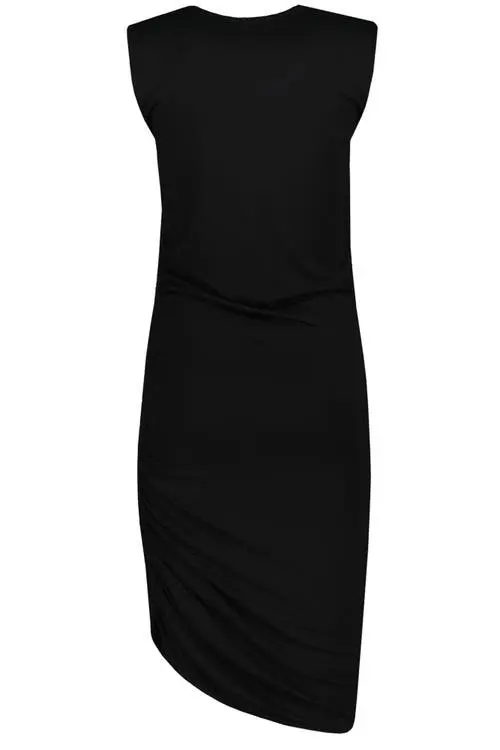 BISHOP + YOUNG Alex Side Ruched Midi Dress - Black