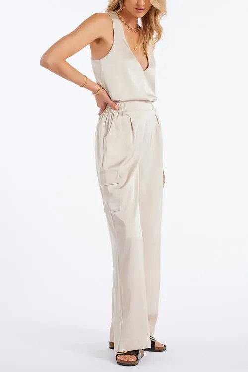 BISHOP + YOUNG Satin Cargo Pants