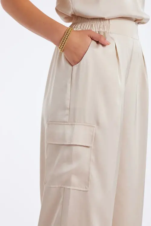 BISHOP + YOUNG Satin Cargo Pants