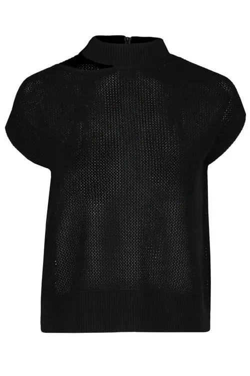 BISHOP + YOUNG Alexis Cut-out Short Sleeve Sweater