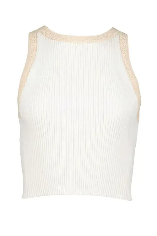 BISHOP + YOUNG Candace Ribbed Sweater Tank - Natural