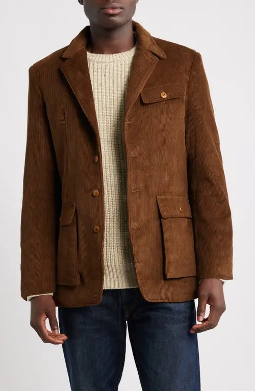 SCHOTT Corduroy Blazer - Brown