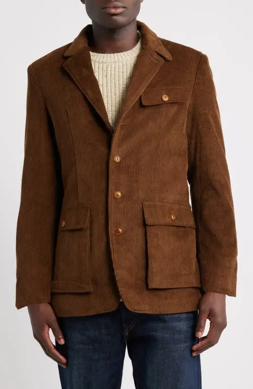 SCHOTT Corduroy Blazer - Brown