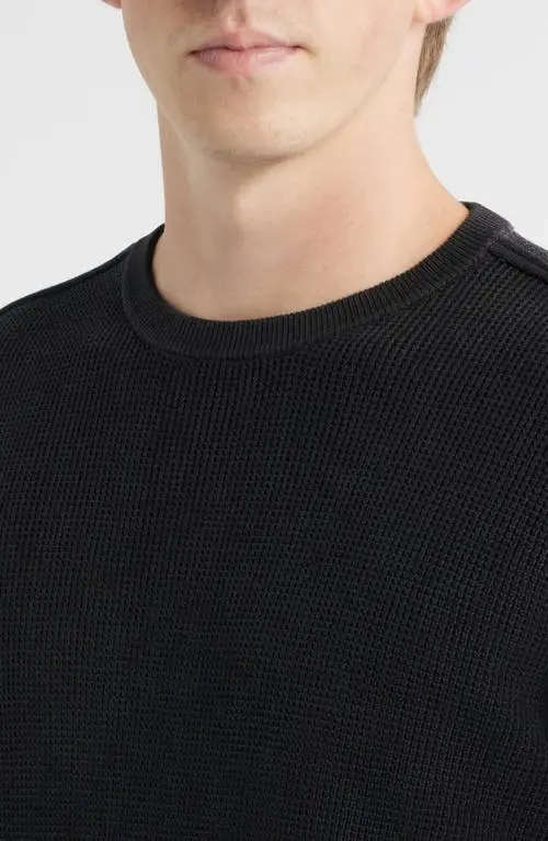 SCHOTT Stonewash Cotton Crewneck Sweater