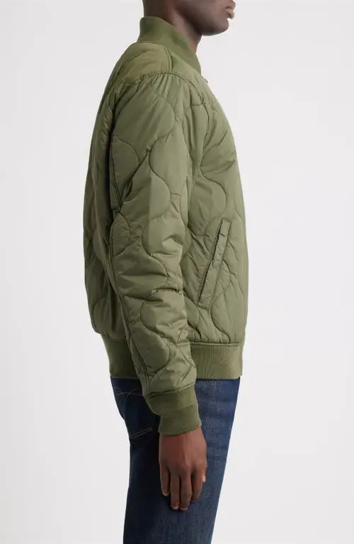 SCHOTT Dumbbell Quilted Ma-1 Ripstop Nylon Bomber Jacket - Olive
