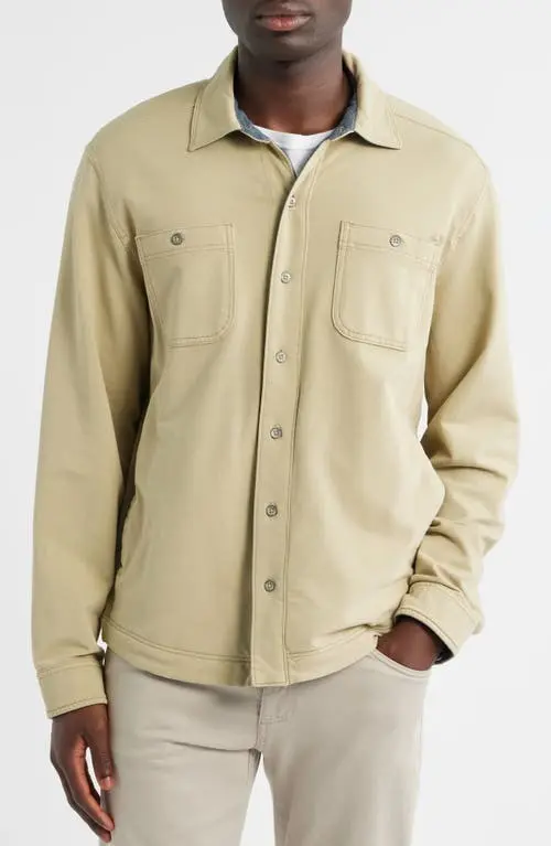Tommy Bahama Ben & Terry Shirt Jacket - Stone Khaki
