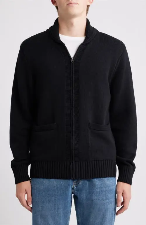 SCHOTT Cotton Zip Cardigan