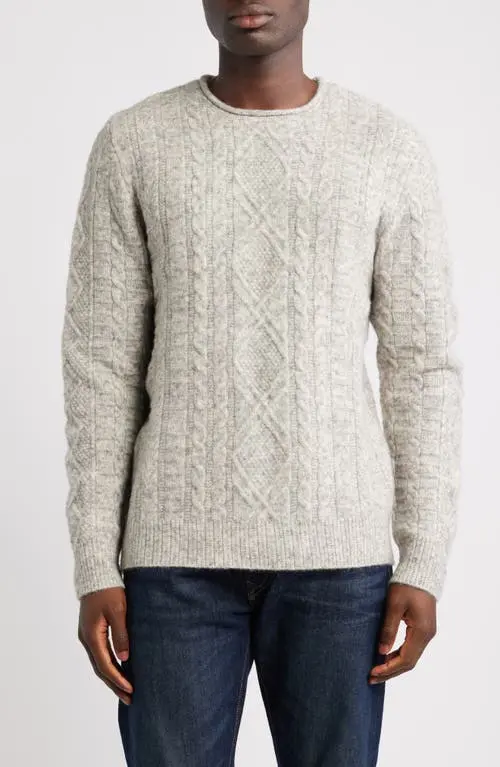 SCHOTT Tri-blend Fisherman Sweater - Cloud Grey