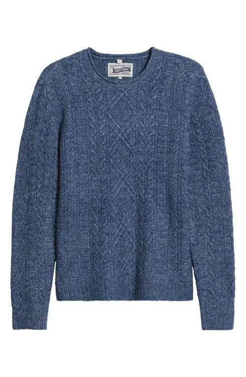 SCHOTT Tri-blend Fisherman Sweater - Navy