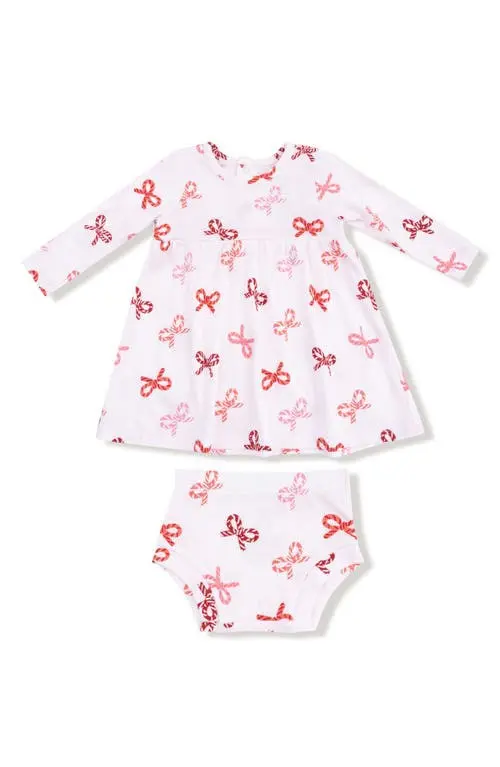 ANGEL DEAR Candy Cane Print Dress And Bloomers Set