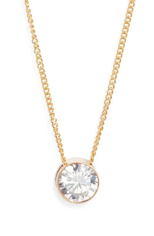 SET & STONES Birthstone Pendant Necklace - Gold/april