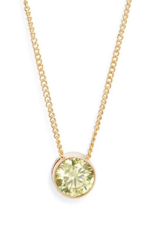 SET & STONES Birthstone Pendant Necklace - Gold/august