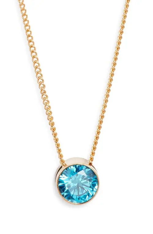 SET & STONES Birthstone Pendant Necklace - Gold/december
