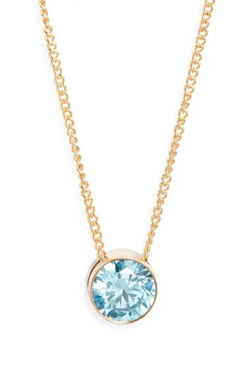 SET & STONES Birthstone Pendant Necklace - Gold/march