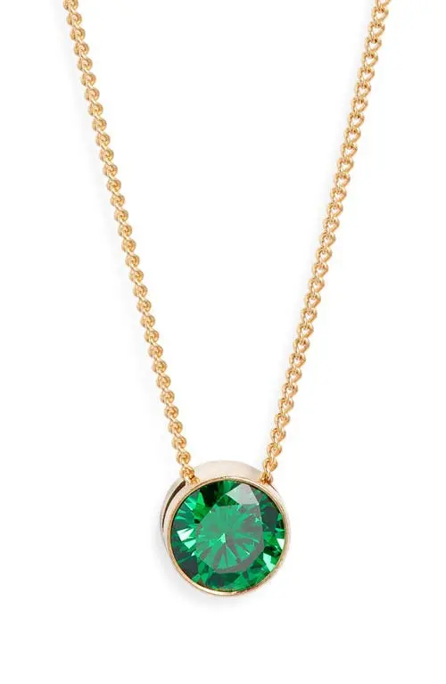 SET & STONES Birthstone Pendant Necklace - Gold/may