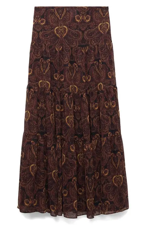 Mango Milano Print Maxi Skirt