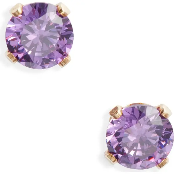 SET & STONES Birthstone Stud Earrings - Gold/february