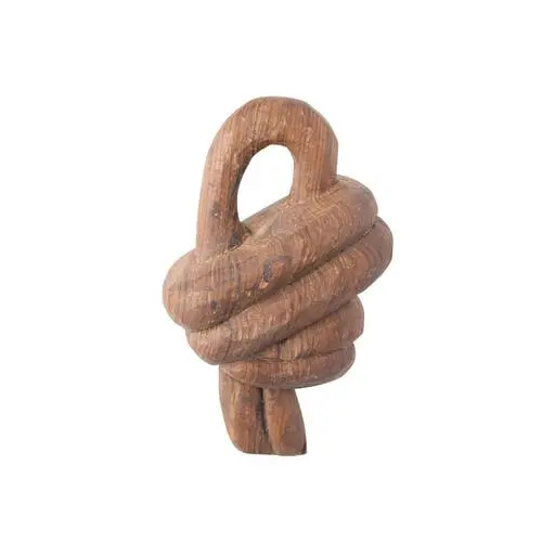 STORIED HOME Decorative Reclaimed Wood Knot - Brown
