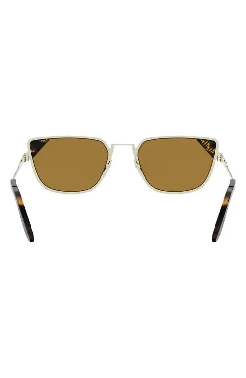 Fendi Signature Rectangular Sunglasses - Gold/roviex
