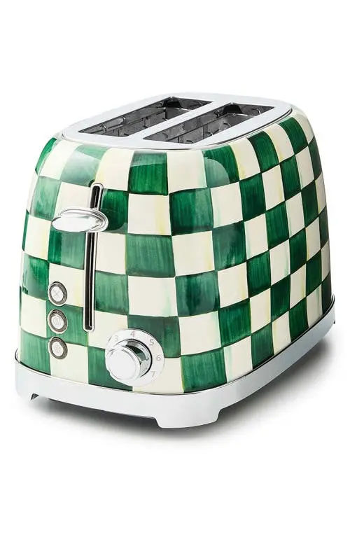 MACKENZIE-CHILDS Check 2-slice Toaster - Emerald