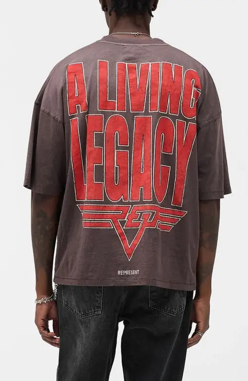 REPRESENT Living Legacy Cotton & Hemp Reversible Graphic T-shirt - Nero