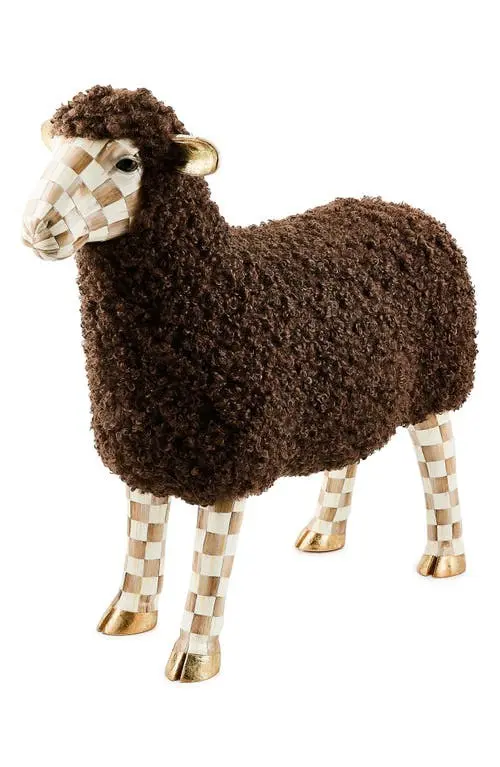 MACKENZIE-CHILDS Large Bouclé Sheep - Mocha