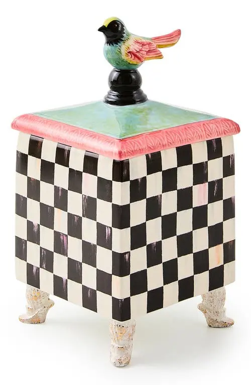 MACKENZIE-CHILDS Check Birdie Trinket Box - Courtly