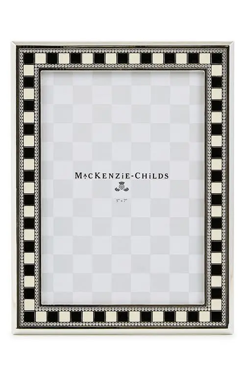 MACKENZIE-CHILDS Celebrate Check 5 X 7-inch Picture Frame - Black