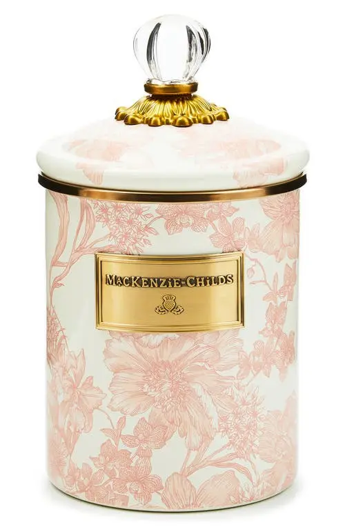 MACKENZIE-CHILDS Medium English Canister - Rosy