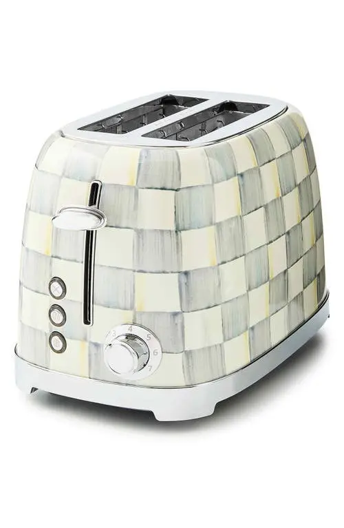 MACKENZIE-CHILDS Check 2-slice Toaster - Sterling