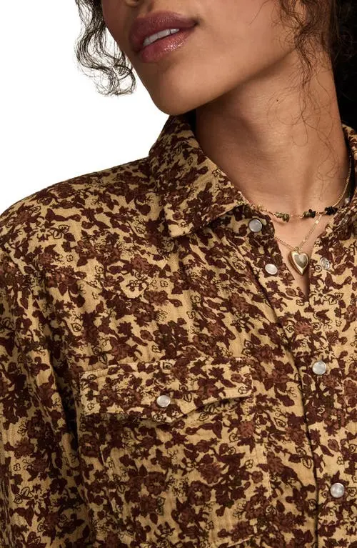 Lucky Brand Print Western Shirt