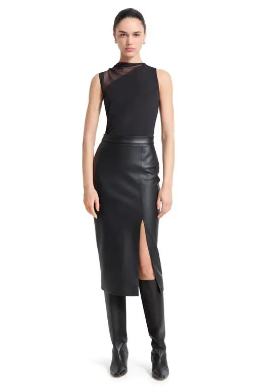 MARCELLA Carly Faux Leather Pencil Skirt