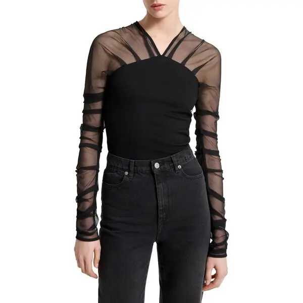 MARCELLA Lita Mesh & Ponte Top