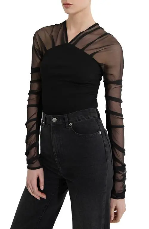 MARCELLA Lita Mesh & Ponte Top