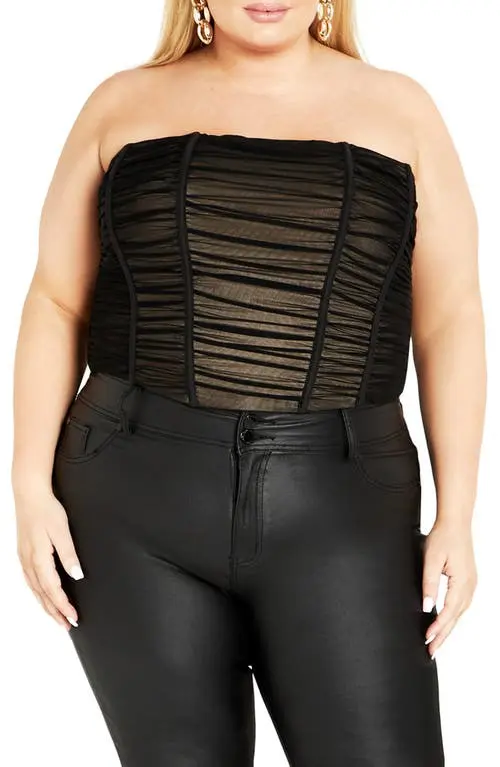 City Chic Strapless Corset Top