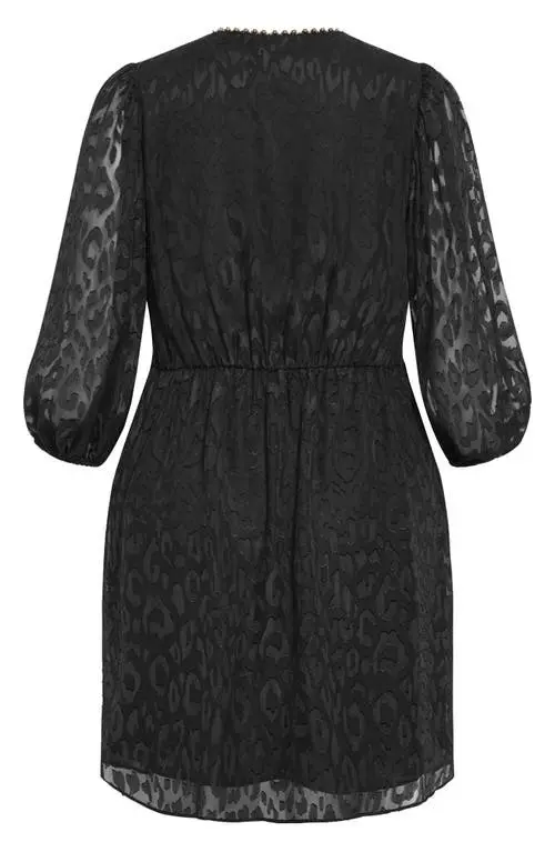 City Chic Lysandra Jacquard Dress