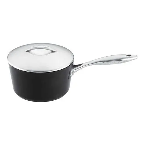 SCANPAN Professional 3.25 Quart Saucepan With Lid - Black