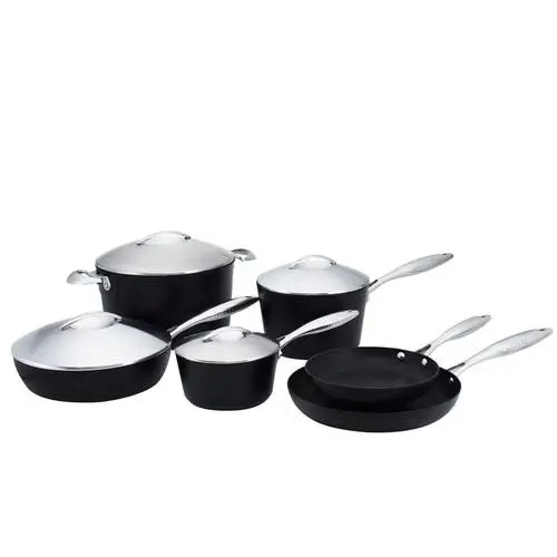 SCANPAN Professional 10 Piece Nonstick Cookware Set - Black