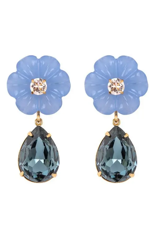 JENNIFER BEHR Juna Drop Earrings - Blue Chalcedony