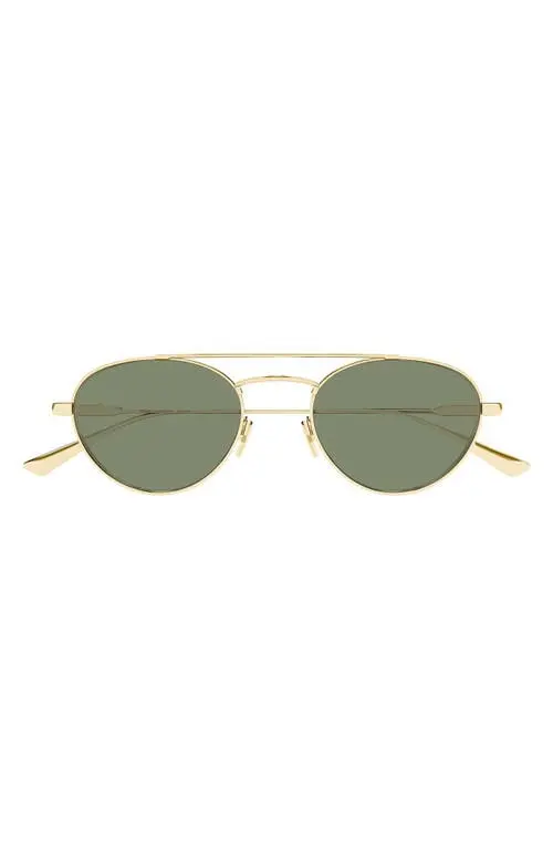 Saint Laurent 51mm Round Sunglasses - Gold