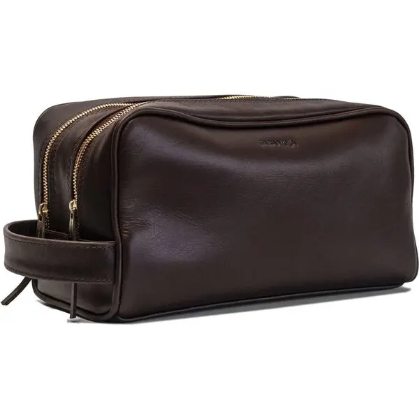 SABANDIJA Leather Dopp Kit - Black