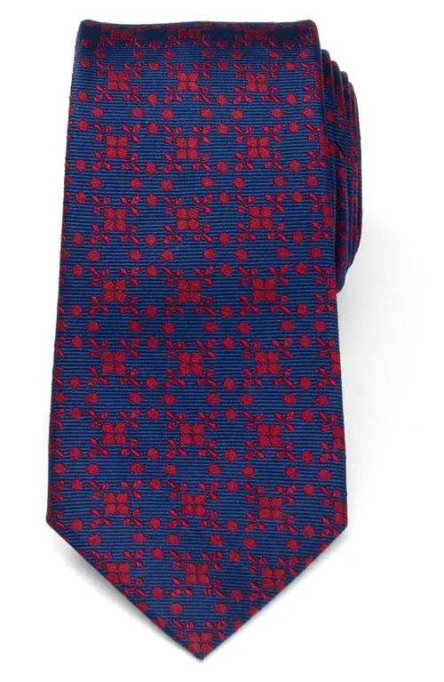 CUFFLINKS, INC. Geometric Pattern Neck Tie - Navy