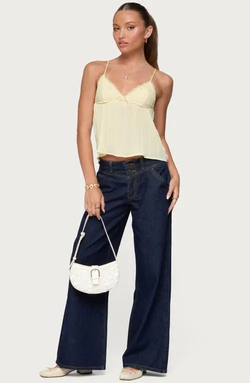 EDIKTED Meredith Low-rise Wide-leg Jeans - Blue