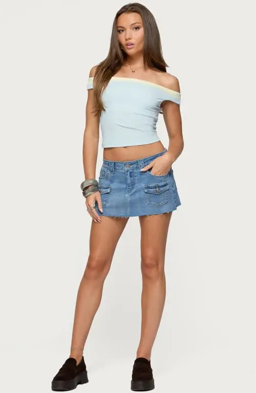 EDIKTED Cargo Denim Mini Skort
