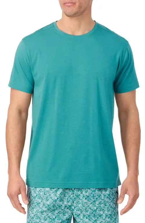 Tommy Bahama Solid Cotton & Modal Crewneck T-shirt - Teal