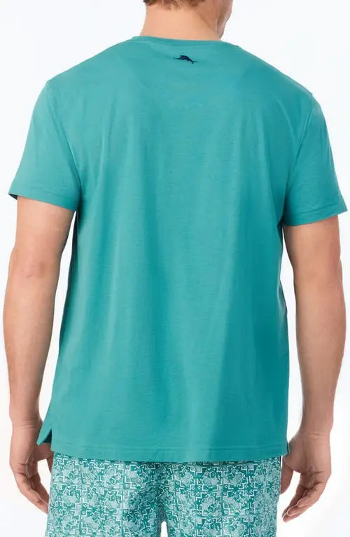 Tommy Bahama Solid Cotton & Modal Crewneck T-shirt - Teal