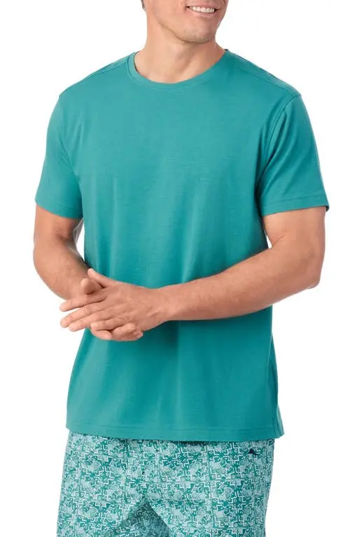Tommy Bahama Solid Cotton & Modal Crewneck T-shirt - Teal