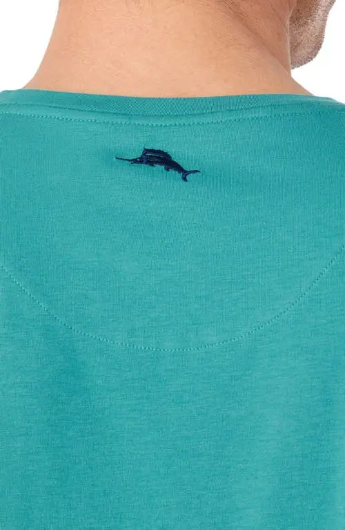 Tommy Bahama Solid Cotton & Modal Crewneck T-shirt - Teal