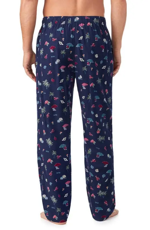 Tommy Bahama Cotton Flannel Drawstring Pajama Pants - Navy